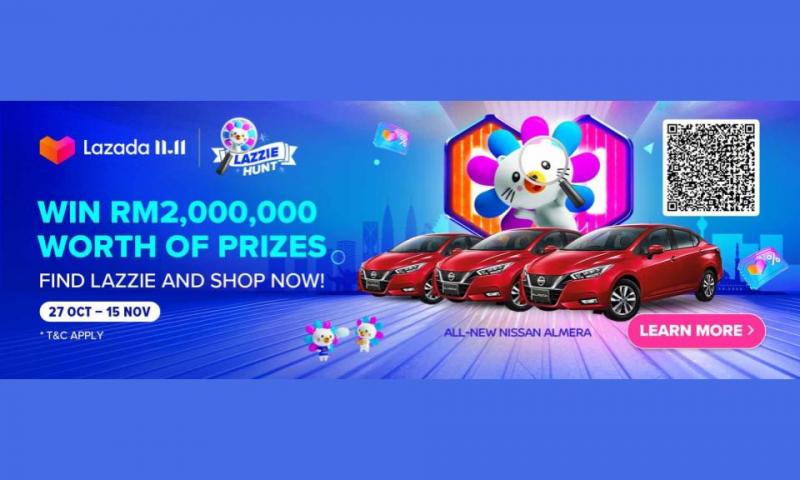 Lazada gives away 3 Nissan Almera Turbo and RM2,000,000 rewards this 11 ...